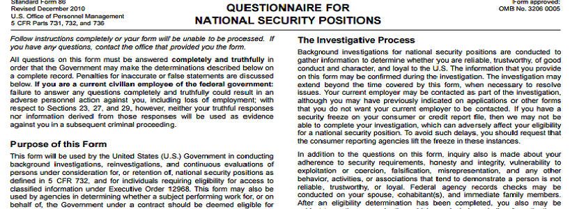 What's the Secret to Filling Out the Employment Section of the SF-86 ...