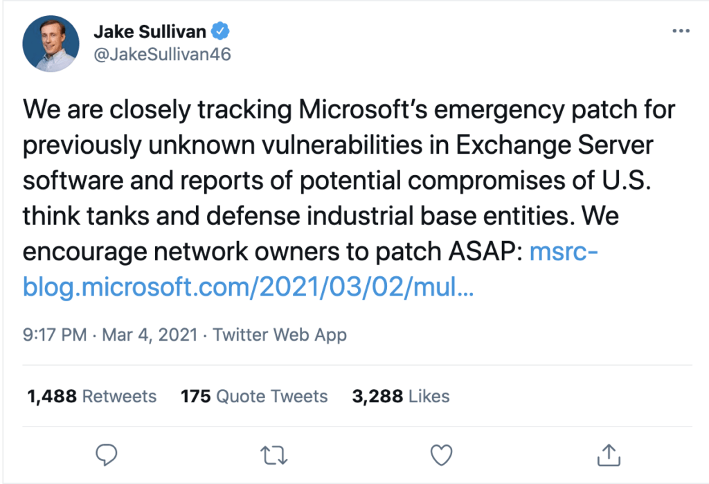 White House Responds to China's Hafnium Attack on Microsoft Exchange Servers. - ClearanceJobs
