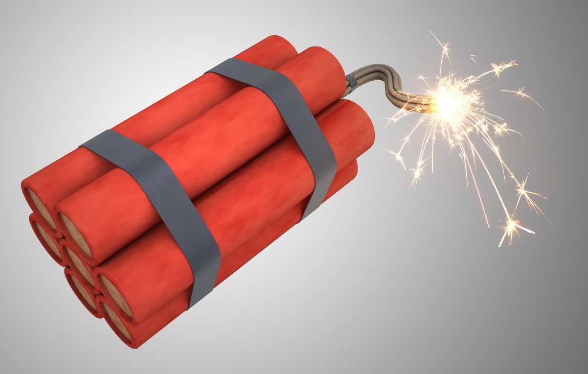 Dynamite Stick Exploding